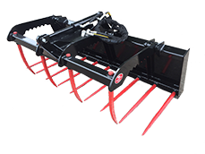 Bucket Curved Tine Grapple | Skid Steer Attachments & Skid Loaders For ...
